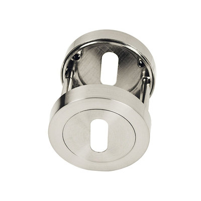 Z702 Satin Nickel Escutcheon Set With Threaded Lock Cover and Rose ...