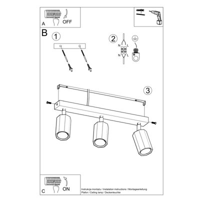 Zake Wood Bronze 3 Light Classic Ceiling Light