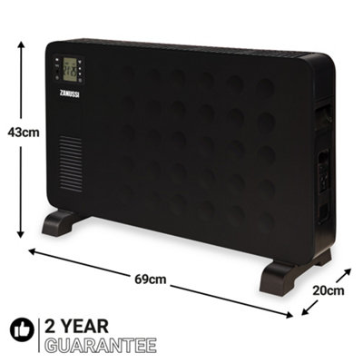Zanussi Convector Heater 2300W Electric Radiator with Timer & Remote ...
