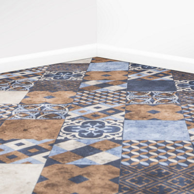Zarento Indiana Farmhouse Style Soft Lino Flooring 2m Width Sheet Vinyl ...