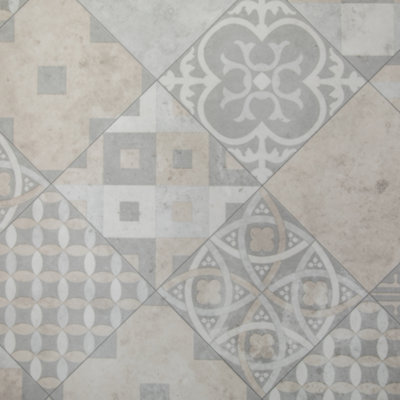 Zarento Poker Farmhouse Style Soft Lino Flooring 4m Width Sheet Vinyl ...