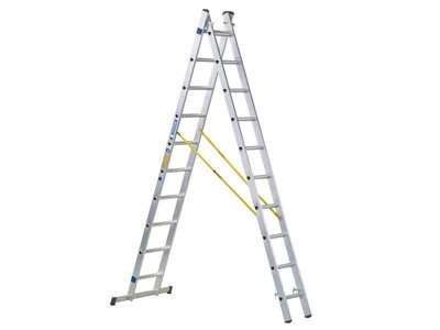 Zarges 44872 D-Rung Combination Ladder 2-Part 2 x 12 Rungs ZAR44872 ...