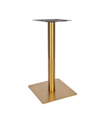 Zavon Brass Steel Large Square Table Base Dining | DIY at B&Q