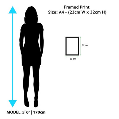 Zazu Watercolour Lion King Art Print with Black Frame SIZE: A4