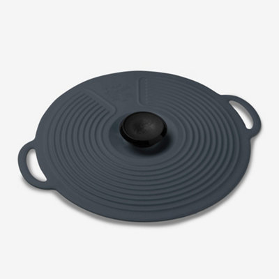 ZEAL CLASSIC SELF SEALING SILICONE PAN LID 28CM, DARK GREY