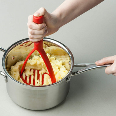 Zeal Flexitech Silicone Potato Masher, Red