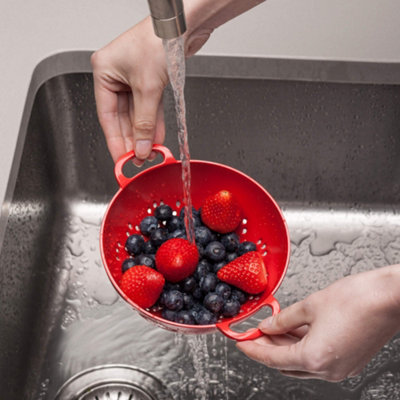 Zeal Premium Melamine Colander, Small 15cm, Red