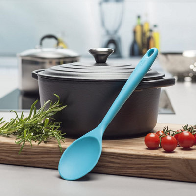 Zeal Silicone Cooking Spoon 28cm, Aqua
