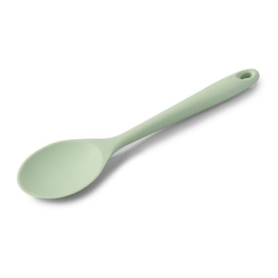 Zeal Silicone Cooking Spoon 28cm, Sage Green | DIY at B&Q