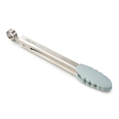 Zeal Silicone Small Cooking Tongs, 20cm, Duck Egg Blue | DIY at B&Q