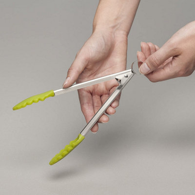 Zeal Silicone Small Cooking Tongs, 20cm, Lime Green