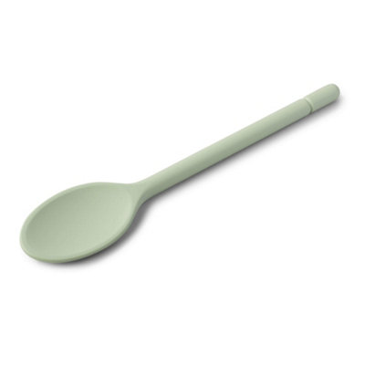 Zeal Traditional Silicone Cooking Spoon 30cm, Sage Green | DIY at B&Q
