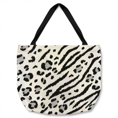 Zebra & Leopard Print Tote bat Designer Style
