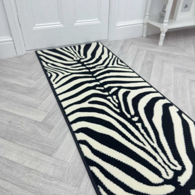 Zebra Print Hall Runner Carpet Runner Rug