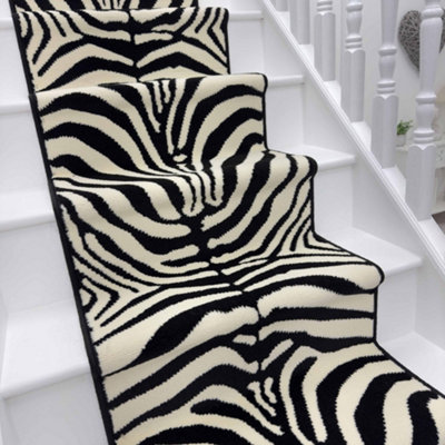 Zebra Print Stair Runner Carpet Runner Rug