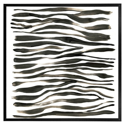 Zebra stripes (Picutre Frame) / 24x24" / Oak