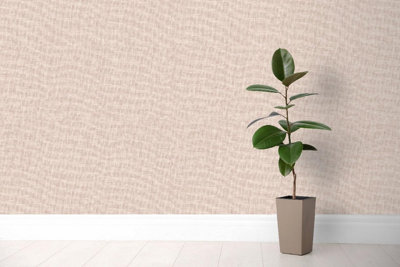 Zed Decor Rose Pink Textured Linen Wallpaper - Subtle Sheen Bounces ...