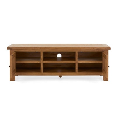 Zelah Oak Extra Large 150cm TV Unit - Fully Assembled By Roseland Furniture
