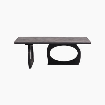 Zen Black Coffee Table - Mango Wood - L116 x W60 x H45 cm - Black