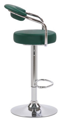 Zenith Kitchen Bar Stool, Chrome Footrest, Height Adjustable Swivel Gas Lift, Home Bar ...
