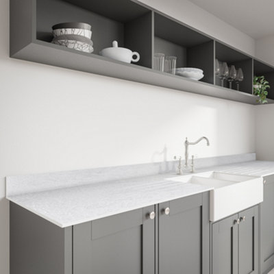 Zenith kitchen Splashback - Blanc Cristal 3000mm x 600mm x 9mm