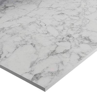 Zenith Kitchen Splashback - Marmo Bianco - 3000mm x 600mm x 9mm