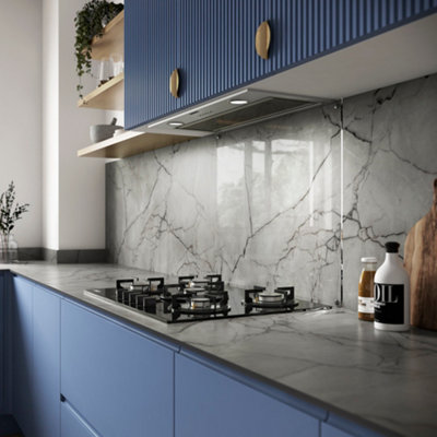 Zenith Kitchen Splashback - Marmo Grigio - 3000mm x 600mm x 9mm