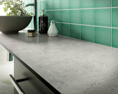 Zenith Kitchen Worktop - Woodstone Gris - 3020mm x 650mm x 12.5mm