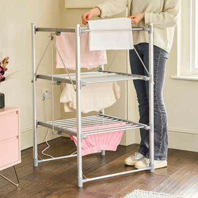 Zennox 3 Tier Foldable Heated Clothes Dryer with Cover - Clothing ...
