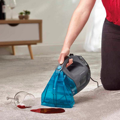 Zennox Carpet Washer Upholstery Cleaner Handheld Compact Portable Stains Spills Grey Turquoise