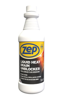 Zep Liquid Heat Drain Unblocker - Heavy Duty 1L