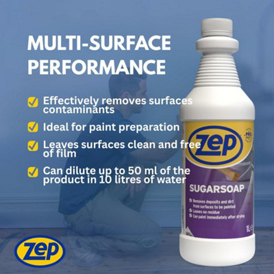 Zep Powerful Professional Quality Sugar Soap Paint Preparation Cleaner ...