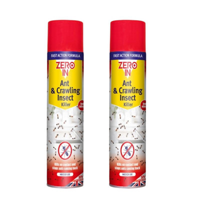 Zero In Ant & Crawling Insect Killer 300ml x 2 Pack Fast-Acting Spray ...