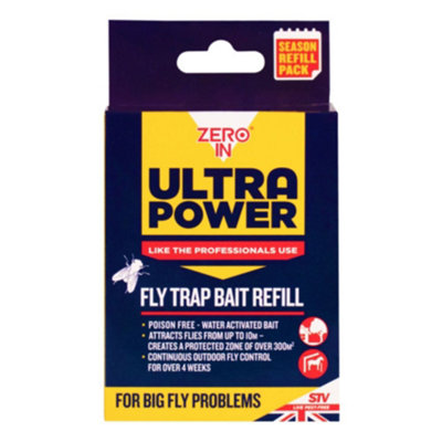 Zero In Ultra Power Outdoor Fly Trap Refill 8g - Pack of 6 - Water ...
