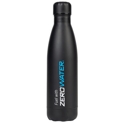 ZeroWater Black 500ml Stainless Steel Bottle | DIY at B&Q