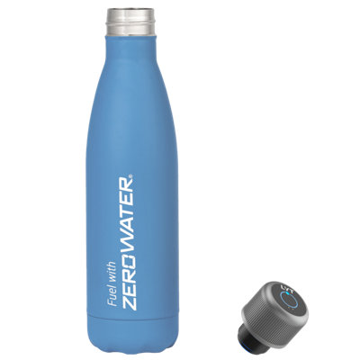 ZeroWater Blue 500ml Steel Bottle with 10mW Lightweight UV-C Cap | DIY ...