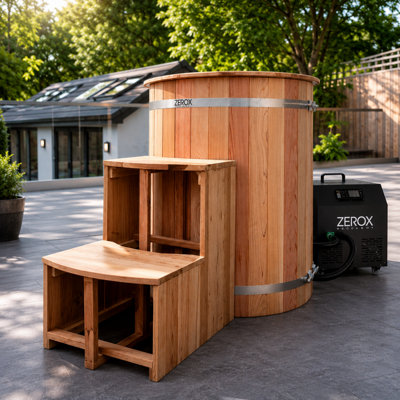 Zerox Eclipse Ice Bath, Integrated Chiller, Thermowood & Steel, WiFi ...