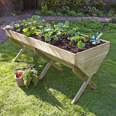 Zest Outdoor Living Raised Wooden Veg Bed 2m