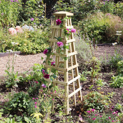 Zest Scafell Pike Obelisk Wooden Garden Plant Rose Flower Support