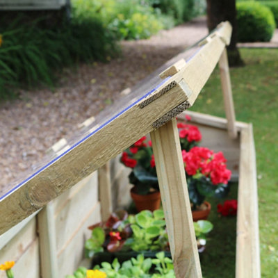 Zest Sleeper Wooden Cold Frame Growhouse Greenhouse Garden Plant 1.7m
