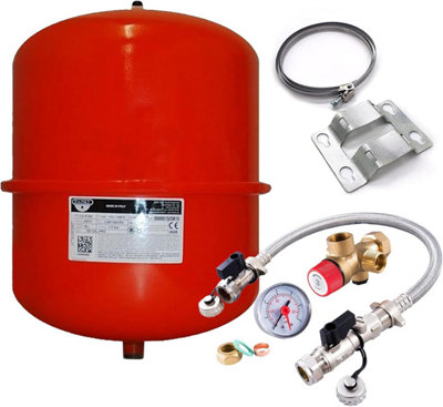 Zilmet 18 Litre Red Heating Expansion Vessel & Sealed System Kit