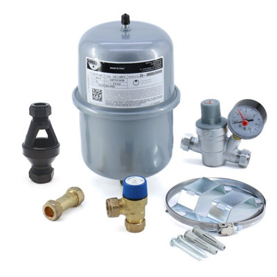 Zilmet - 2 Litre Potable Expansion Vessel Kit (Kit A B C D) and Bracket ...