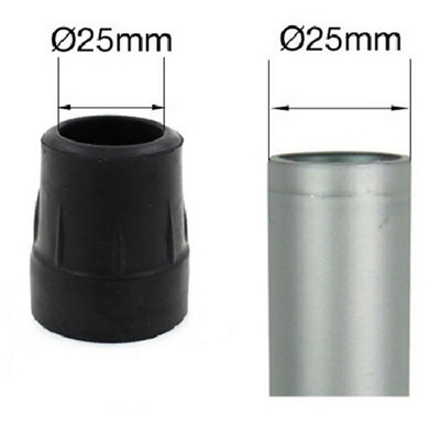 Zimmer Walking Frame Rubber Ferrules Tips Feet 25mm (1") Heavy Duty - 2 ...