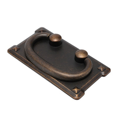 Zinc Alloy Drop-Down Bail Swing Drawer Pull Handles Antique Brass 4Pcs