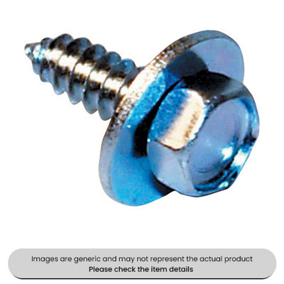 Zinc Plated Acme Screws Hexagon Head With Captive Washers 8X3/4" Pack ...