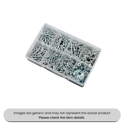 Zinc Plated Aluminium Rivets & Washers Multigrip Assorted Box 500pcs