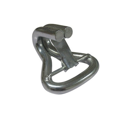 Zinc Plated Claw Hooks 50MM X2 (5 Ton Safety Catch Double J Webbing Tie ...