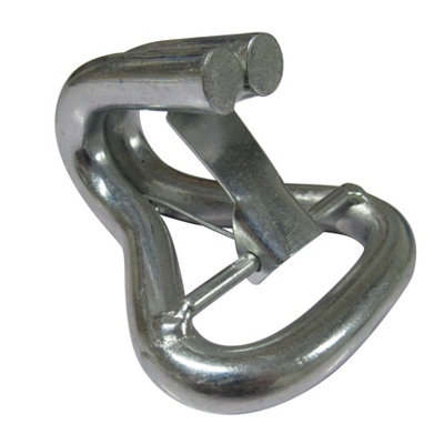 Zinc Plated Claw Hooks 50MM X2 (5 Ton Safety Catch Double J Webbing Tie ...