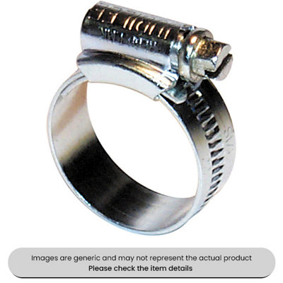 Zinc Plated Mild Steel Jubilee Hose Clips 32-45MM, 13MM Band Pack Qty 25