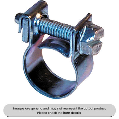 Zinc Plated Mild Steel Jubilee Mini Hose Clips 15-17MM Pack Qty 50